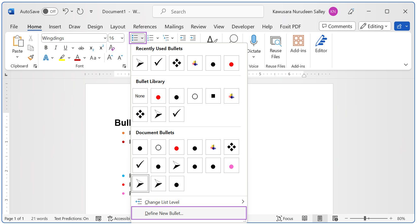 Microsoft Word All Things N